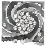 Floating veils for large bacteria to attach to and fetch nutrients